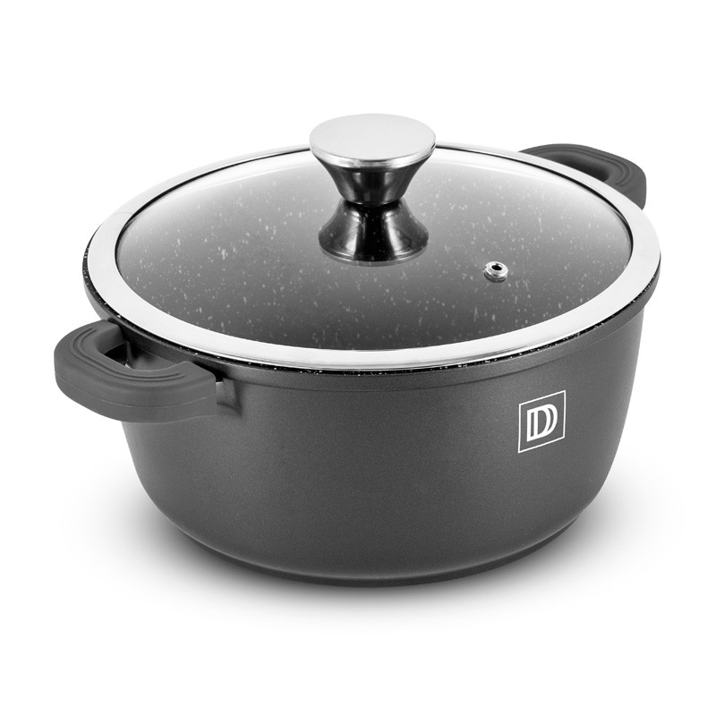 FAITOUT AVEC COUVERCLE EMPIRE EN FONTE D'ALUMINIUM 24 CM TFI