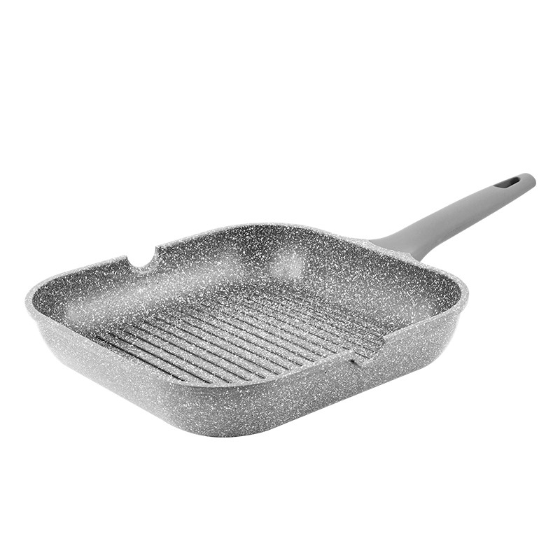 GRILL EN FONTE D'ALUMINIUM EFFET PIERRE 28CM 2L TFI OPALE