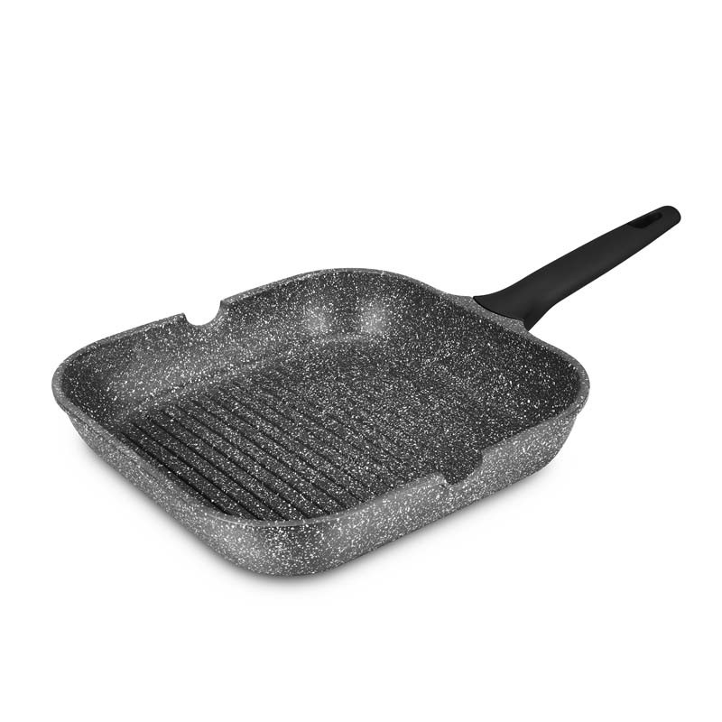 GRILL EN FONTE D'ALUMINIUM 28CM EFFET PIERRE GISORS GRIL28TFI DE DURAND ...