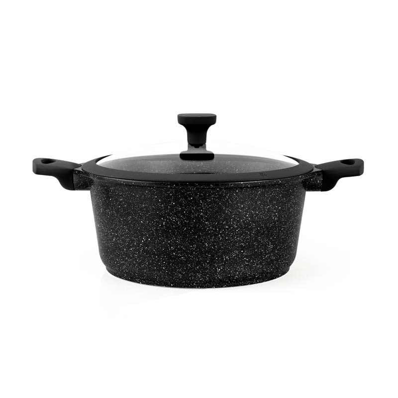 FAITOUT 24CM EN FONTE D'ALUMINIUM AVEC COUVERCLE EN SILICONE OPALE V2 FT24TFI DE DURAND DUPONT